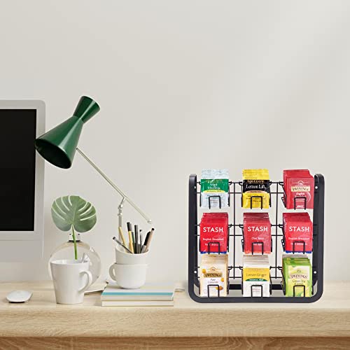 NHZ Stainless Steel 3 Tier Tea Bag Holder - Organizer for Over 180 Tea Bags, Storage Cabinet and Counter, Wall Mount Available