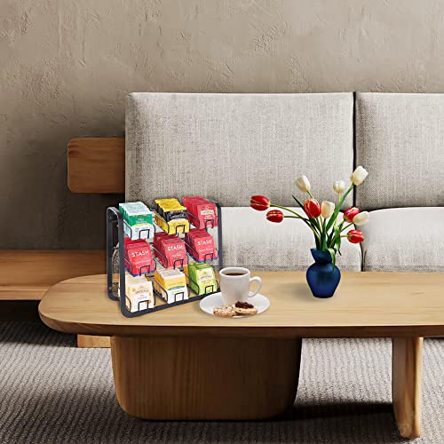 NHZ Stainless Steel 3 Tier Tea Bag Holder - Organizer for Over 180 Tea Bags, Storage Cabinet and Counter, Wall Mount Available