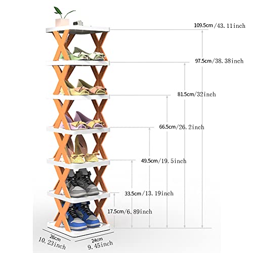 CUSNESTAL Stackable Shoe Rack for Closet, Shoe Organizer Storage for Entryway, Free Combination Shoe Cabinet for Home, 4-tie, Green