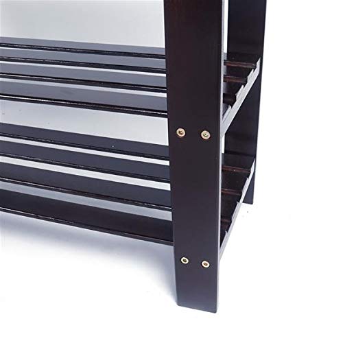 3-Tier Shoe Rack Bench, Shoe Organizer with Seat, Bamboo Table with Shoe Storage, Entryway Shoes Storage Shelf Organizer for Front Door Bathroom Hallway Bedroom Living Room
