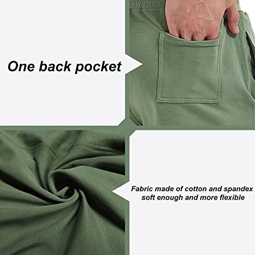 AIMPACT Mens Gym Sweat Shorts 5 inch Athletic Workout Shorts with Pockets (Green M)