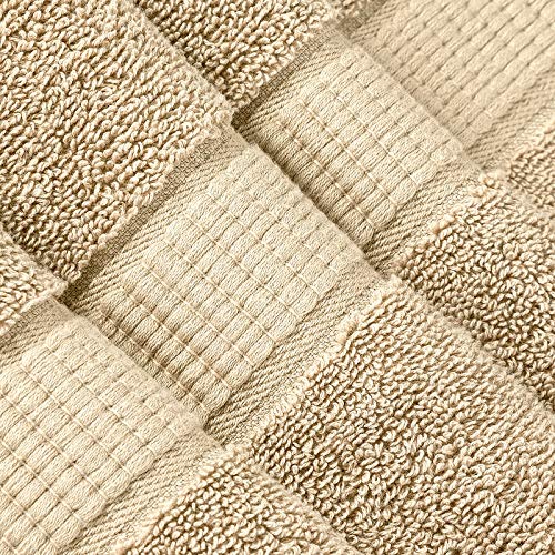 Oakias 2 Pack Luxury Bath Sheets Beige β 35 x 70 Inches β Highly Absorbent & Soft 600 GSM Extra Large Bath Towels