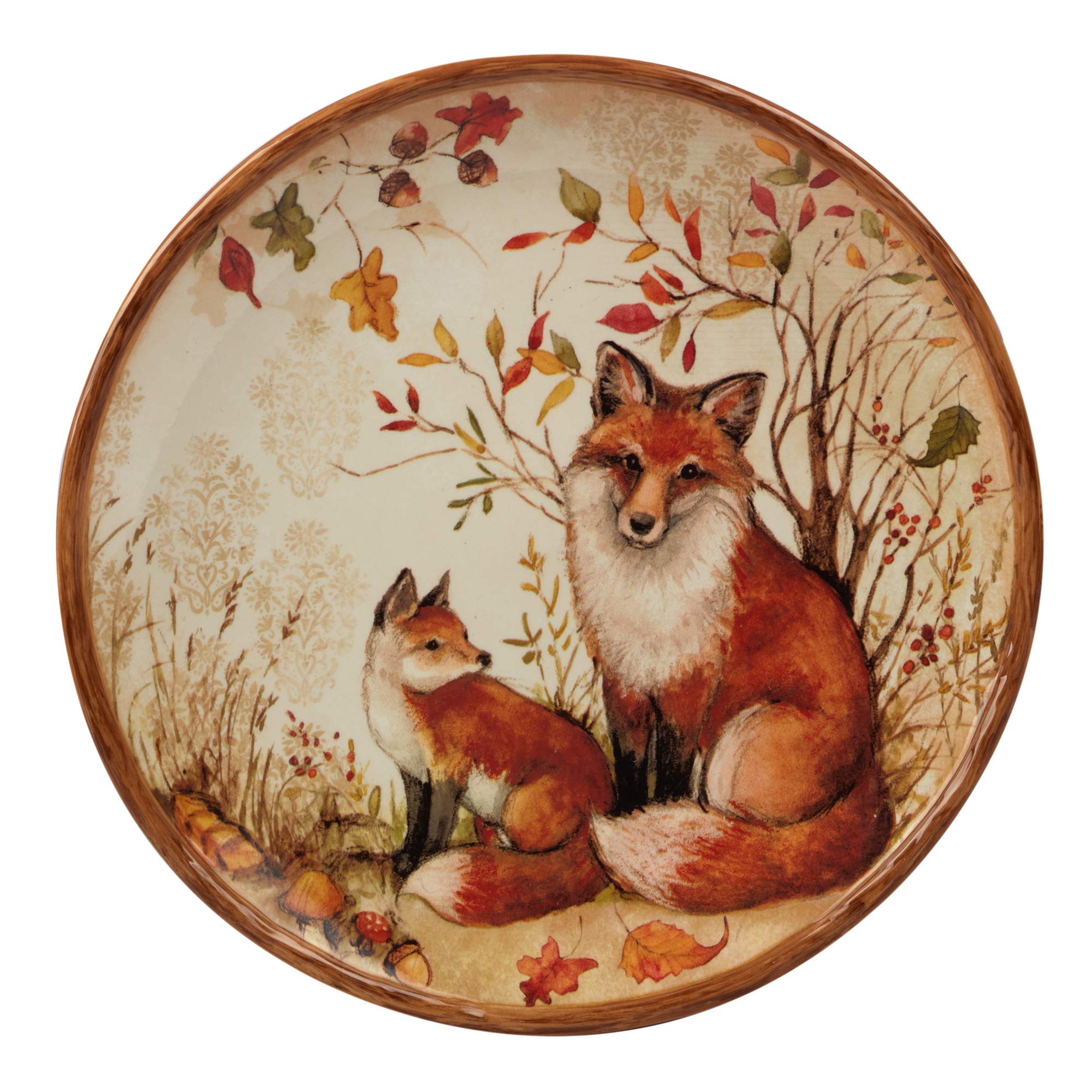 Certified International Pine Forest 10.5'' Dinner Plates, Large, Multicolor, Set of 4