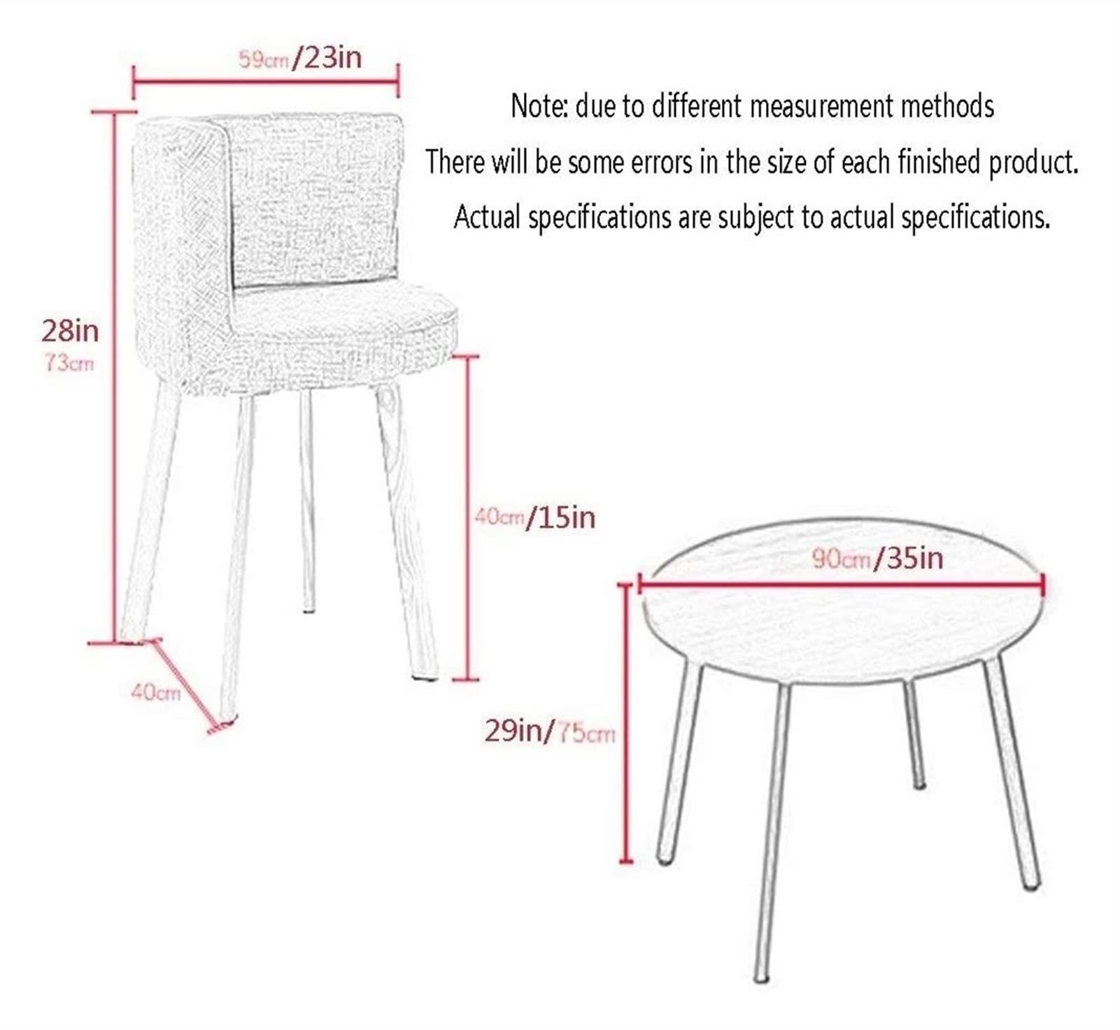 Office Conference Table Small Meeting Room Table, Office Reception Round Table Simple Kitchen Dining Table 90cm1 Table 4 Chairs Living Room Table and Chair Combination Home Bedroom ( Color : Yellow )