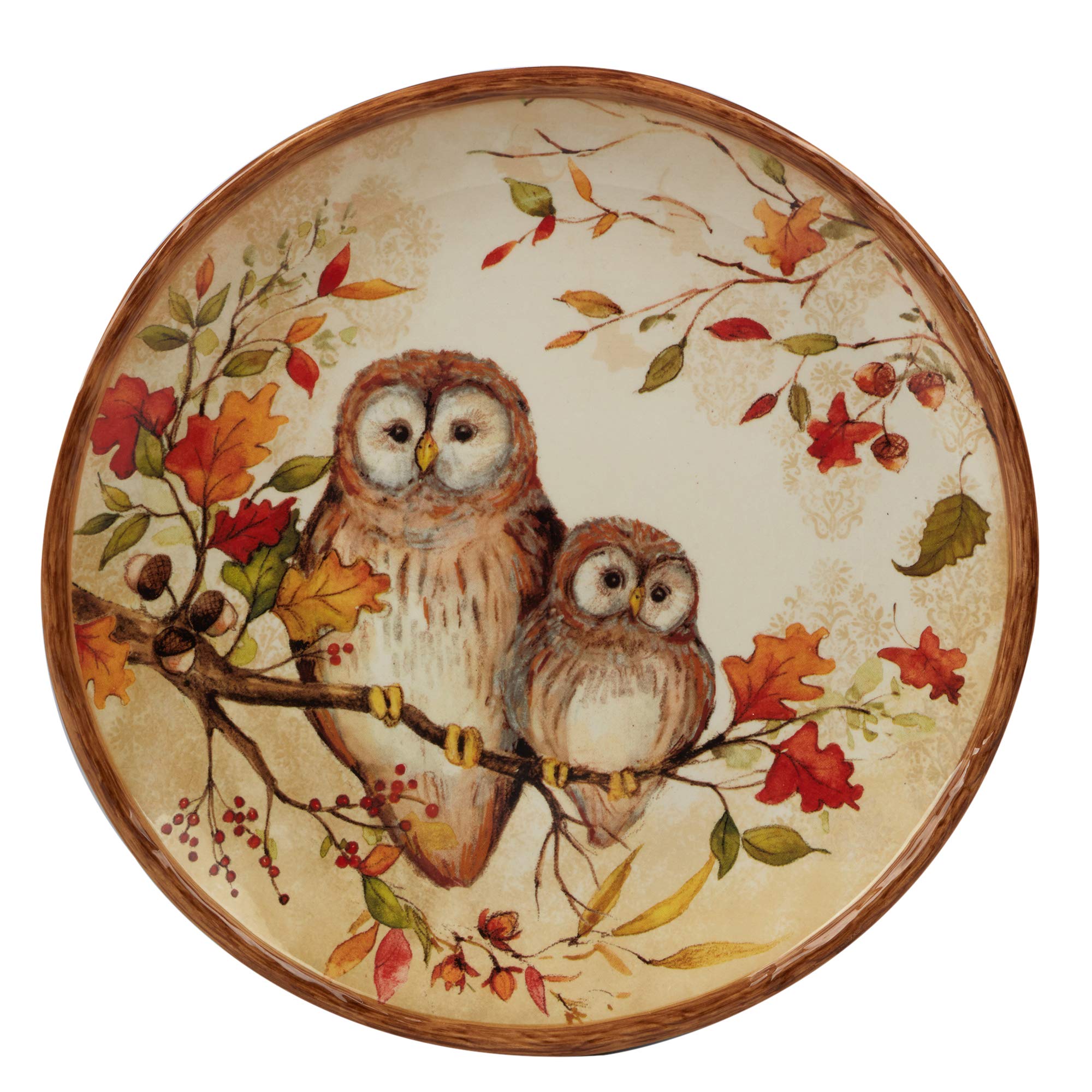 Certified International Pine Forest 10.5'' Dinner Plates, Large, Multicolor, Set of 4