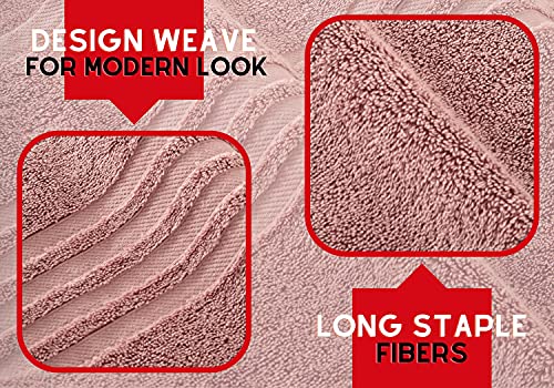 HOMERICAN Oversized Bath Towels Extra Large - Fluffy & Soft Oversized Turkish Bath Sheet - Quick Dry, Absorbent & Machine-Washable Cotton Towels for Bathroom, Hotel or Spa - 40x80, 600 GSM Terracotta