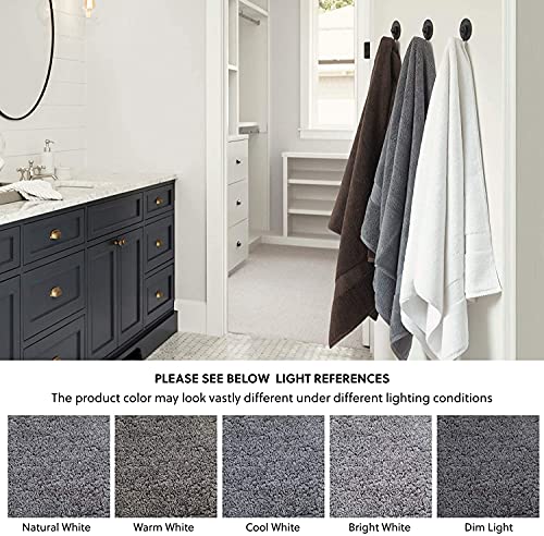 Simpli-Magic Towel Set, 2 Bath Towels, 2 Hand Towels, and 4 Washcloths (8 Piece Set), Ring Spun Cotton Highly Absorbent Towels for Bathroom, Shower Towel (Gray)