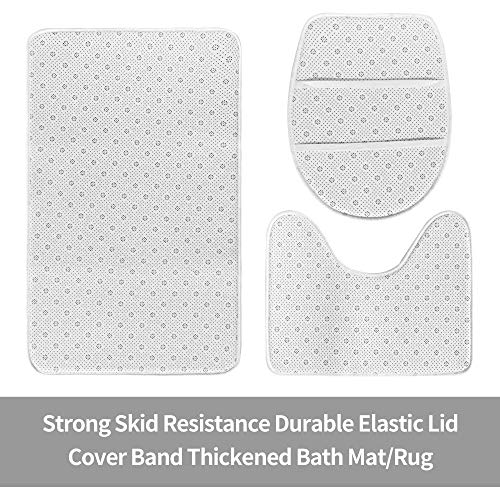 AOYEGO The Word Princess 3 Pieces Bathroom Rugs Set Text Featuring Clip Art Typography Aristocracy Crown Non Slip 23.6X15.7 Inch Soft Absorbent Polyester for Tub Shower Toilet