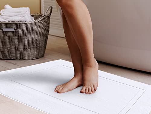Utopia Towels Bundle Pack of 600 GSM Bath Sheet Set (2-Pack) and Banded Bath Mats (2-Pack) β 100% Ring-Spun Cotton β Highly Absorbent β Soft & Luxurious β White