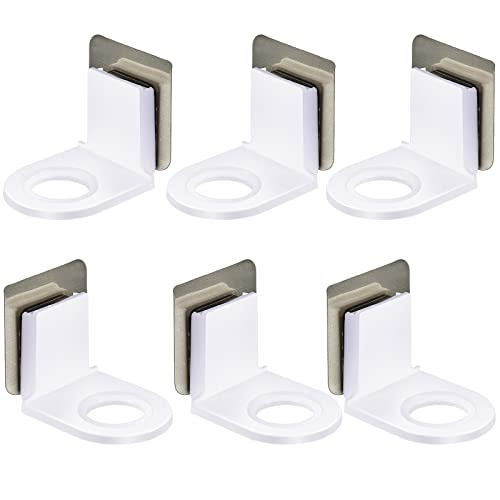 Shower Gel Bottle Rack Hook Self Adhesive Wall Mounted Shampoo Holder Hook Shower Gel Bottle Rack Hanger Liquid Soap Shower Holder for Wall Kitchen Bathroom Toilet (6 Pieces)