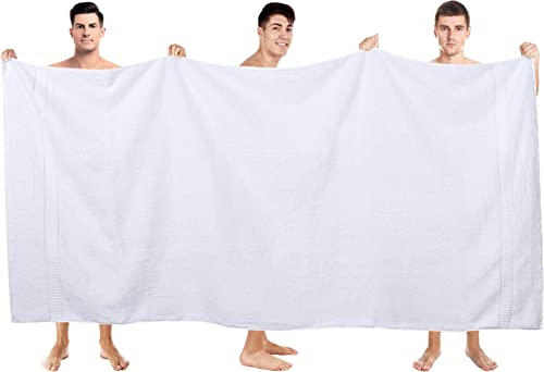 Utopia Towels Bundle Pack of 600 GSM Bath Sheet Set (2-Pack) and Banded Bath Mats (2-Pack) β 100% Ring-Spun Cotton β Highly Absorbent β Soft & Luxurious β White