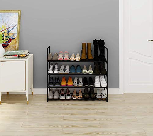 HOMEFORT 4-Tier Shoe Rack All Metal 3-Tier Shoe Rack