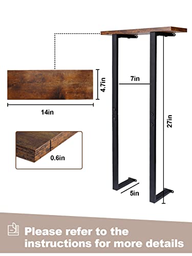 Towel Rack with Wooden Shelf - Metal Towel Racks for Bathroom Wall Mounted, Durable Wall Towel Holder for Rolled Towels Bath Towel Washcloths Spa Small Hand Towels