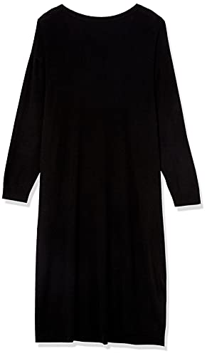 The Drop Women's Suki Rib Midi V-Back Dress, Black, XXL, Plus Size