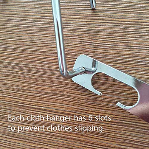 Dusdombr 6Pc Space Saving Hangers, Multi-Purpose Metal Magic Hangers Cascading Hanger Hook Design Metal Hangers for Organizing Wardrobe Clothing Hanger