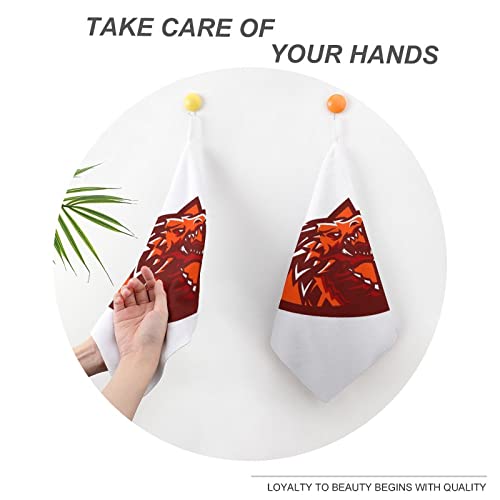Lurnise Hand Towel Dragon Hand Towels Dish Towel Lanyard Design for Bathroom Kitchen Sports
