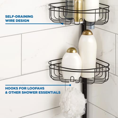 3-Shelf Tension Pole Shower Caddy, Oil-Rubbed Bronze