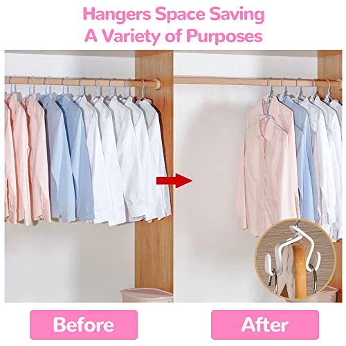100 Pcs Clothes Hanger Connector Hooks Plastic Hanger Hooks for Clothes, Hanger Hooks Space Saver for Plastic Hangers