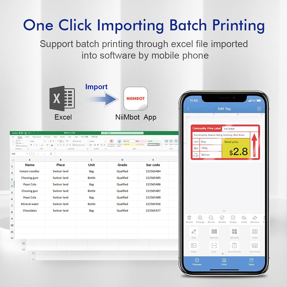 2 Inch Label Printer B21 with 230 Labels, Bluetooth Thermal Labels Maker Small Business Sticker Printers, Suits for All Purpose Labels Barcode Price Text, Compatible with iOS & Android (Black)