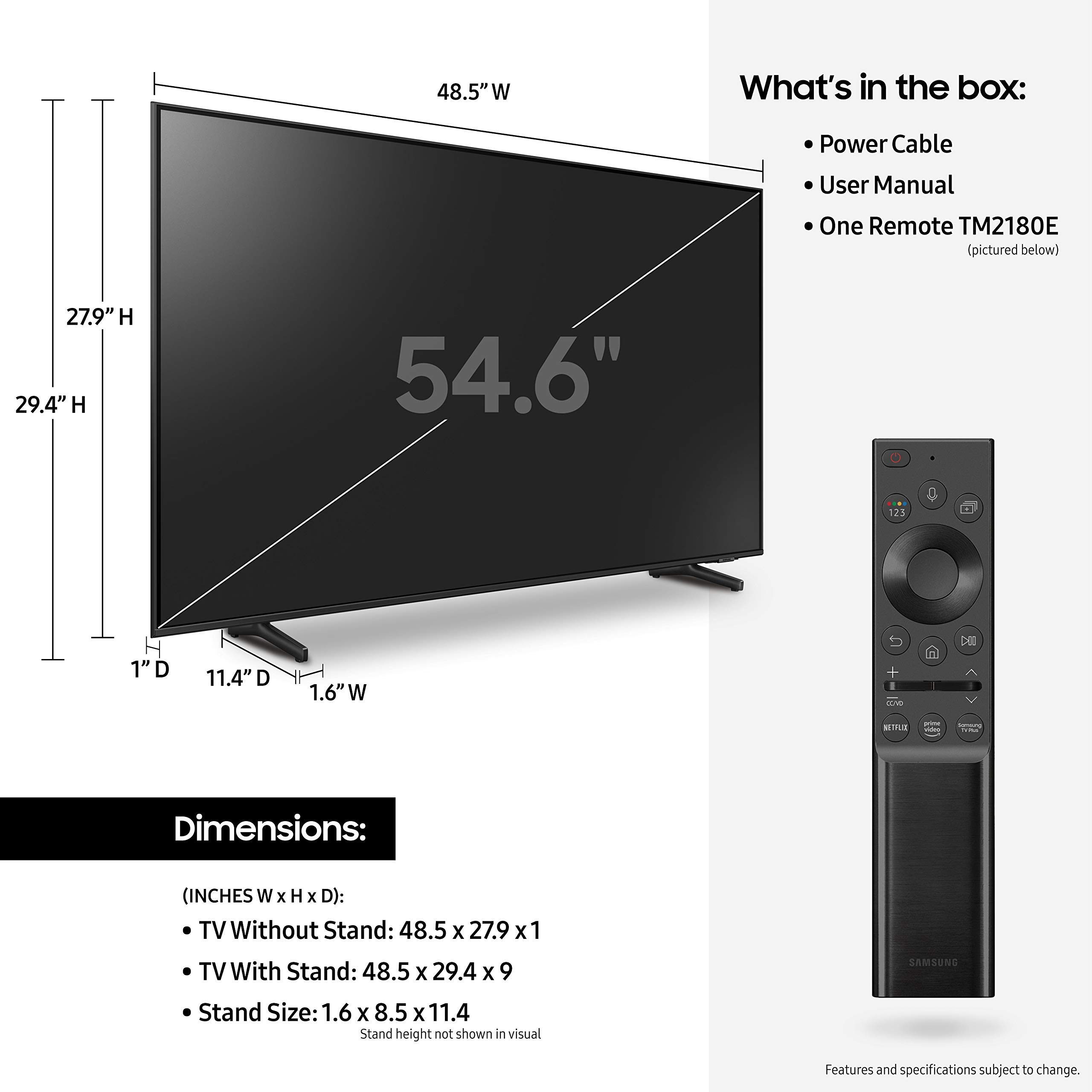 SAMSUNG QN55Q60A / QN55Q60A / QN55Q60A 55 inch Q60A QLED 4K Smart TV (Renewed)