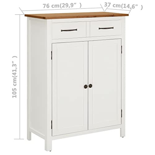 vidaXL Solid Wood Oak Shoe Cabinet Hall Clothing Shelf Storage Organizer Unit Cupboard Sideboard Living Room Shoe Rack Organization