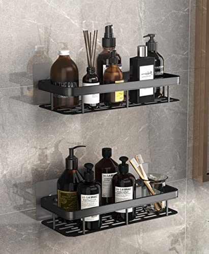 ESFOTO Shower Caddy Shelf Adhesive Bathroom Organizer Wall Mounted 2 Pack Shower Shelves No Drilling Shower Storage Rack Rustproof for Bathroom Kitchen Toilet