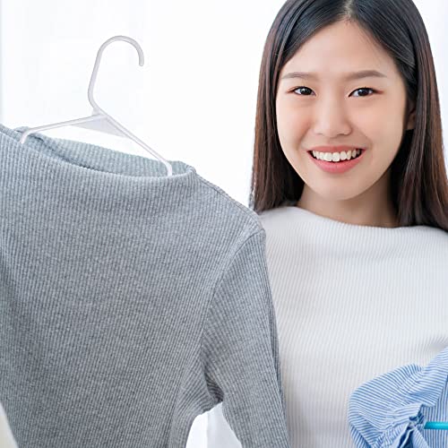 SEDLAV White Hangers Set with Built-in Shoulder Grooves β Reinforced Plastic Edges for Stability and Support, Slim Design, Plastic Smooth Edges for Hanging Thin Strap Shirts, t-Shirts, Blouses