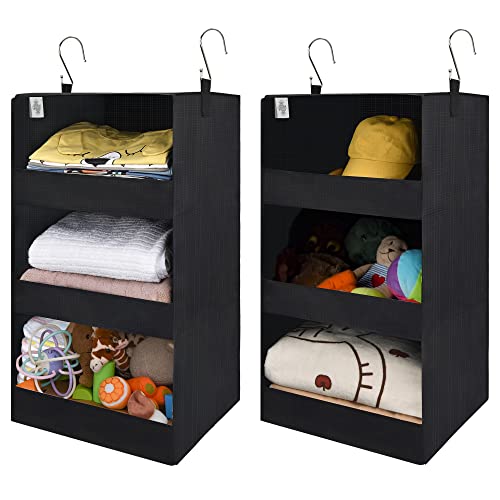 GRANNY SAYS Bundle of 2-Pack Hanging Organizer & 1-Pack Closet Hanging Shelves
