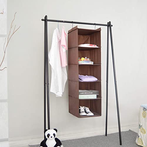 DonYeco 5-Shelf Hanging Storage Closet Organizer, Oxford Rv Storage and Organization for Wardrobe, Inside, Camper Accessories, Nursery, Baby Room
