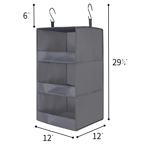 GRANNY SAYS Bundle of 2-Pack Hanging Clothing Organizer & 1-Pack Hanging Storage Shelves