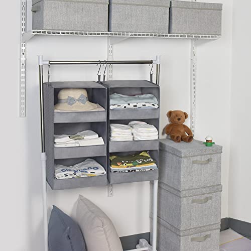 GRANNY SAYS Bundle of 2-Pack Hanging Clothing Organizer & 1-Pack Hanging Storage Shelves