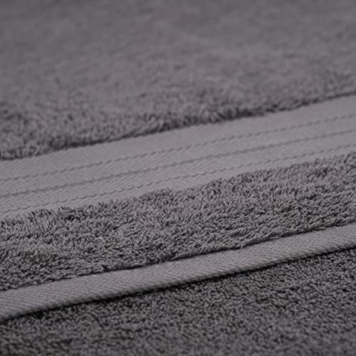Decomfy Luxury Bath Sheet Towels 35 x 70 Inch, 2 Pack Soft Bathroom Towel Set, Highly Absorbent 100% Cotton Large for Hotel Spa Collection (Dark Grey)
