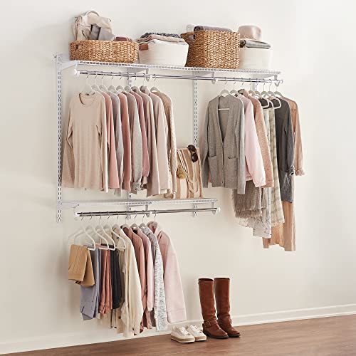 OROXCO 3-6ft Steel Expandable Closet Kit Organization Storage Solution, White