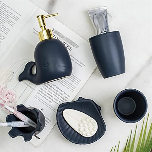 CZDYUF Decorative Storage Bathroom Five-Piece Set Bathroom Toothbrushing Mouthwash Cup Gift Washing Set