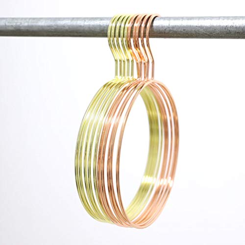 Zerodeko Laundry Rack 5pcs Round Circle Hanger Space- Saving Hanger Thong Underwears Display Ring Hanger Display Hoop Rack for Scarves Shawl and Belts Rose Gold Metal Hangers