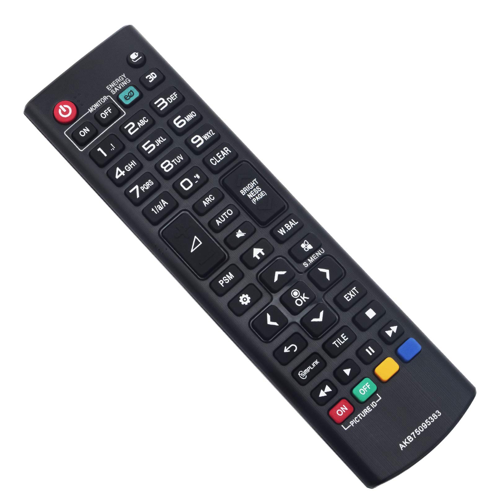 WINFLIKE AKB75095383 Remote Replace for LG 32SM5KD 43SM5KD 49SM5KD 65SM5KD 43SM3D 49SM3D 55SM3D 43SM5D 49SM5D 32SM5D 65SM5D 55SM5D 43SH7PE 55SH7PE 49SH7PE 43SL5E 55SL5PE 49SL5PE 55SL5E 49SL5E 49SE3KE