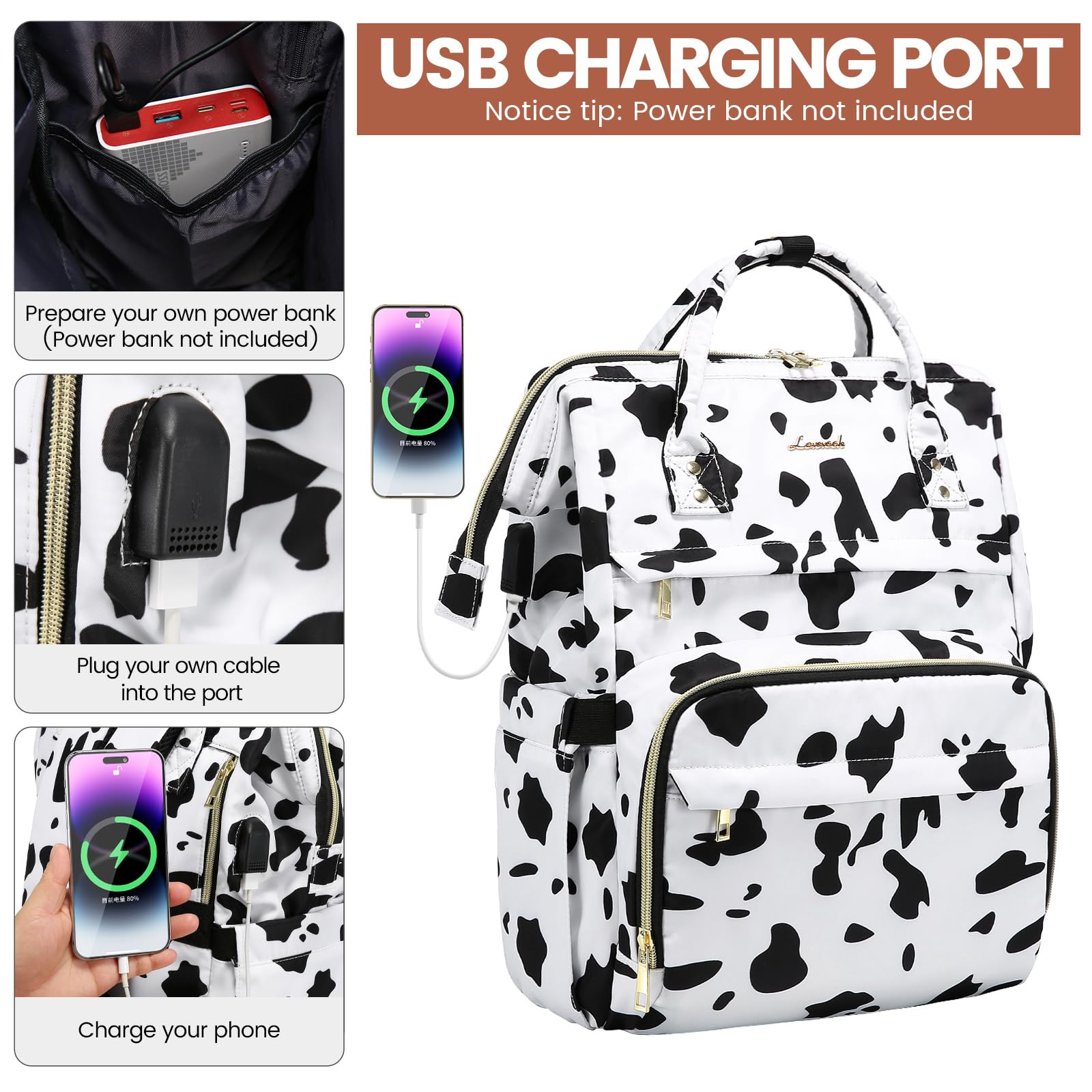 LOVEVOOK Laptop Backpack for Women Teacher Backpack Nurse Bag,Work Bag Backpack Purse Bag Anti-Theft Travel Backpack with USB Charging Port,15.6 Inch Backpack for College Business Casual