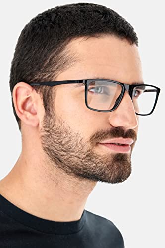 Carrera Men's 8862 Rectangular Prescription Eyewear Frames, Black, 55mm, 17mm
