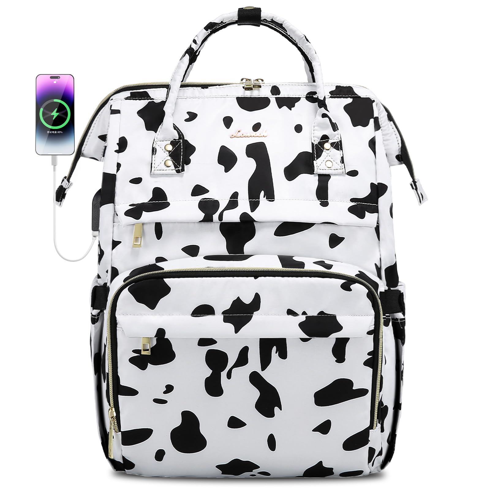 LOVEVOOK Laptop Backpack for Women Teacher Backpack Nurse Bag,Work Bag Backpack Purse Bag Anti-Theft Travel Backpack with USB Charging Port,15.6 Inch Backpack for College Business Casual