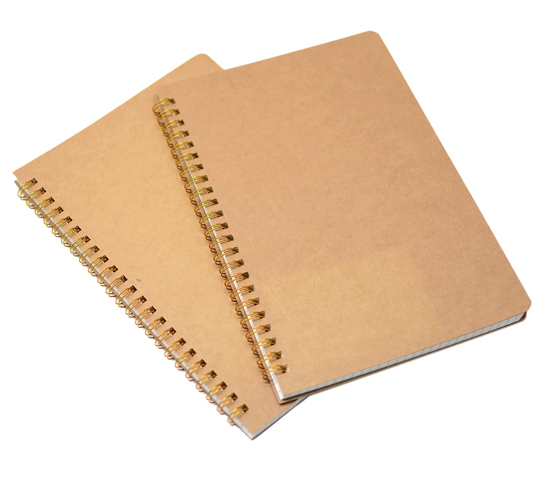 YYaaloa 2pcs Spiral Notebooks A5 6x8 Soft Cover Journals Planners 200 Pages Wirebound Memo Notepads Diary Notebook With black Pen For Work School Writing And Drawing (A5, Ruled)