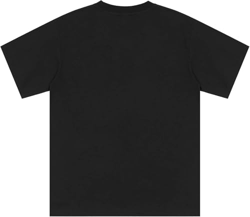 Hip Hop Shirts for Men Women Graphic Tees Novelty Crewneck Short Sleeve T Shirt Tops (Black,X-Large)