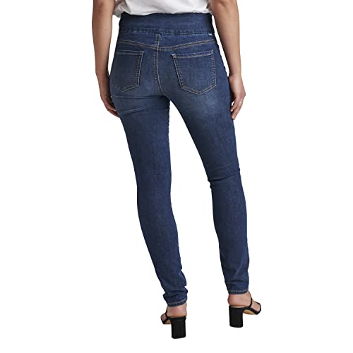 JAG Jeans Women's Nora Mid Rise Skinny Pull-on Jeans, Anchor Blue Au315, 12