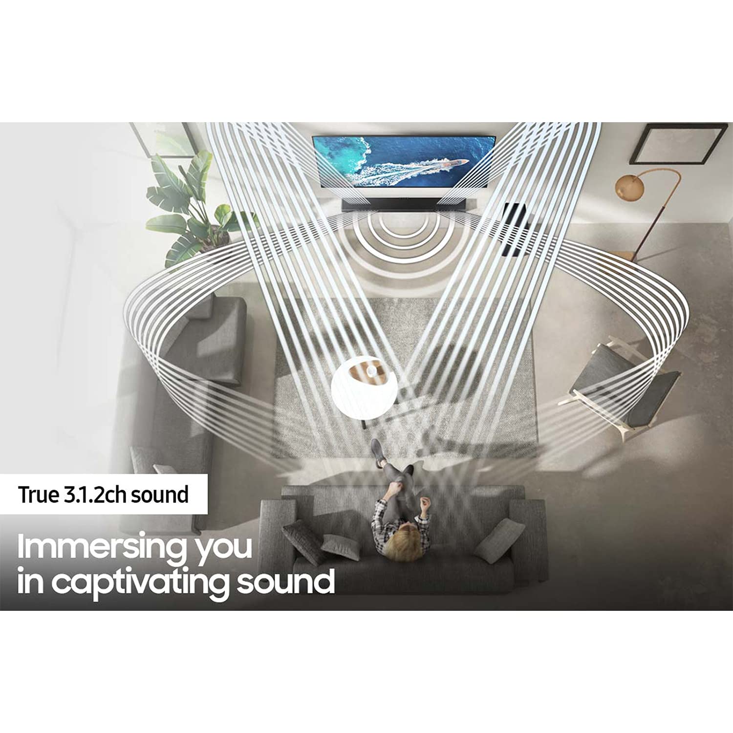 Samsung HW-Q800A 3.1.2ch Soundbar w/ Dolby Atmos / DTS:X (2021) - Renewed