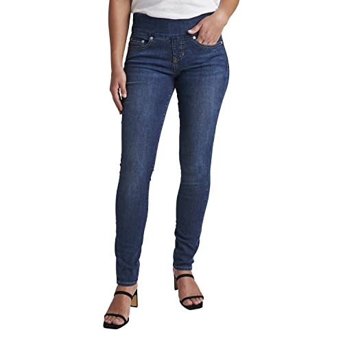 JAG Jeans Women's Nora Mid Rise Skinny Pull-on Jeans, Anchor Blue Au315, 12
