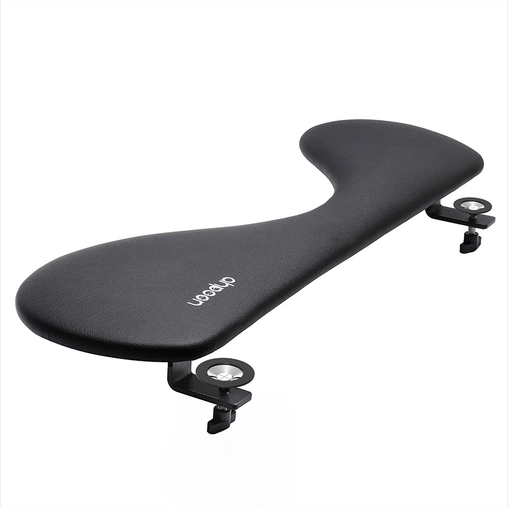 AHPOON Ergonomics Desk Extender Tray,Keyboard Drawer Tray 26.8"x8.5" Punch-Free Clamp on,Table Mount Armrest Shelf, Computer Elbow Arm Support