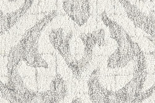 Feizy Rugs - Rhett Geometric Lattice Print Rug, Ivory/Wolf Gray, 8ft x 10ft Area Rug