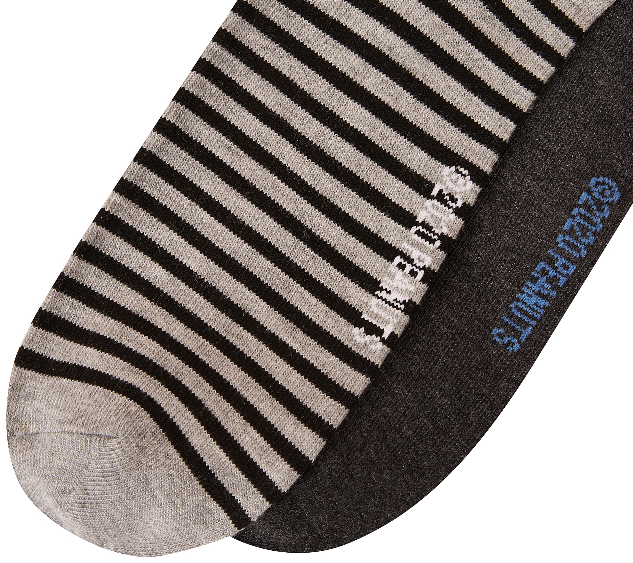 Peanuts Mens 2 Pack Crew Casual Sock, Grey, 10-13 US