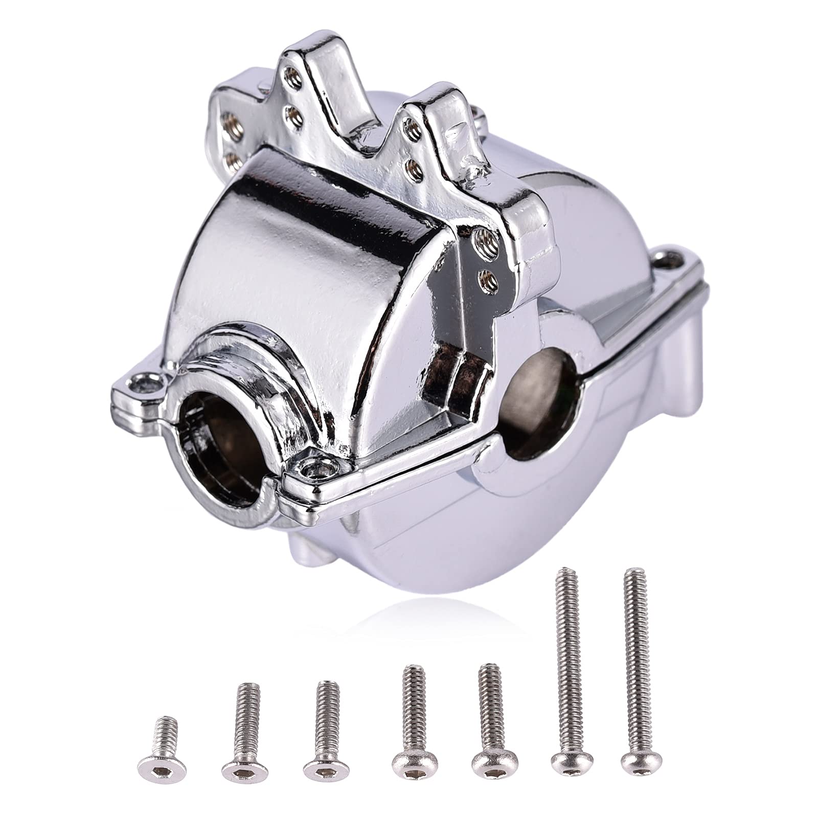 kingsea RC Aluminum Front Rear Gear Box Differential Housing Compatible with WLtoys 1/18 RC Car A949 A959 A969 A979 K929 Model Car Replacement(Silver)