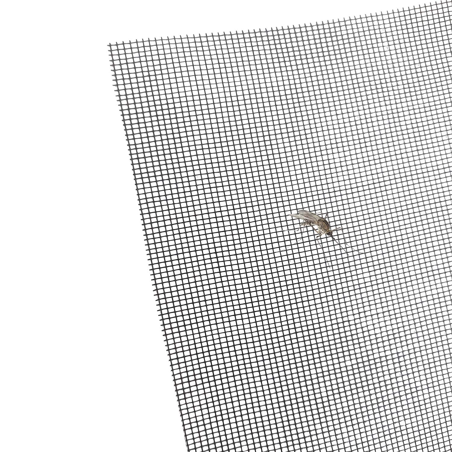 39"×59" Grey Fiberglass Window Screens Repair kit - DIY Adjustable Window Screens mesh Replacement kit for WindowsDoorPorchPatioSliding Screen Door