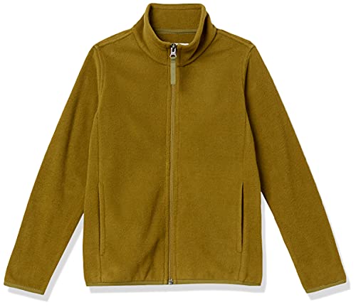Amazon Essentials Toddler Boys' Polar Fleece Full-Zip Mock Jacket - Discontinued Colors, Olive, 2T